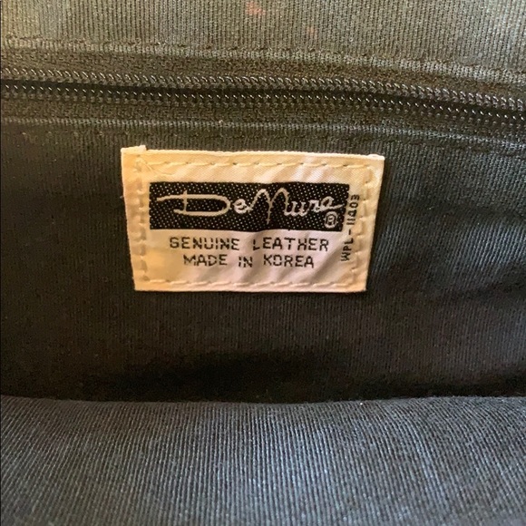 DeMure | Bags | Demure Vintage Black Leather Large Clutch Classic ...